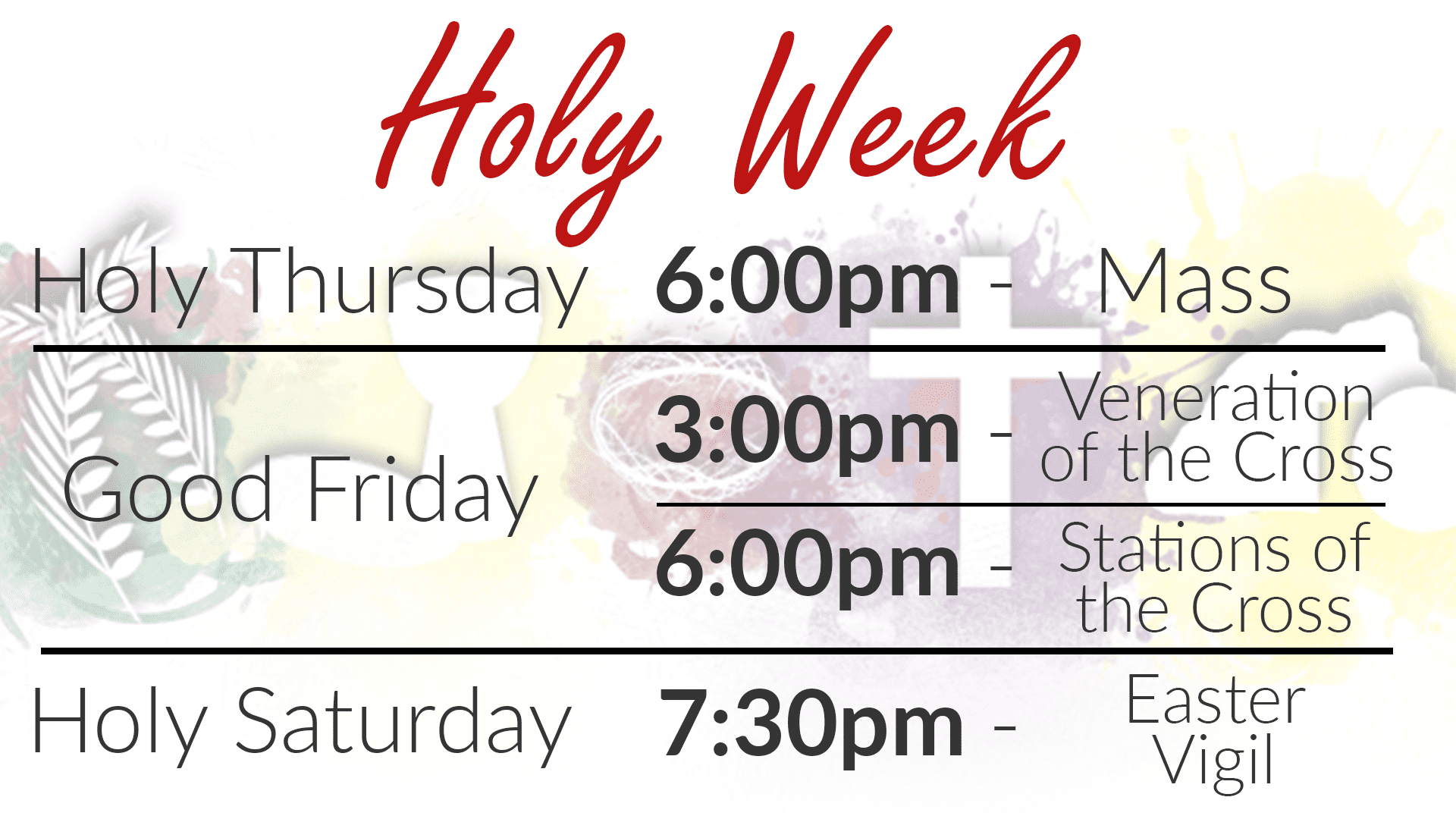 Holy Week & Easter 2024 – Saint Mary Catholic Church
